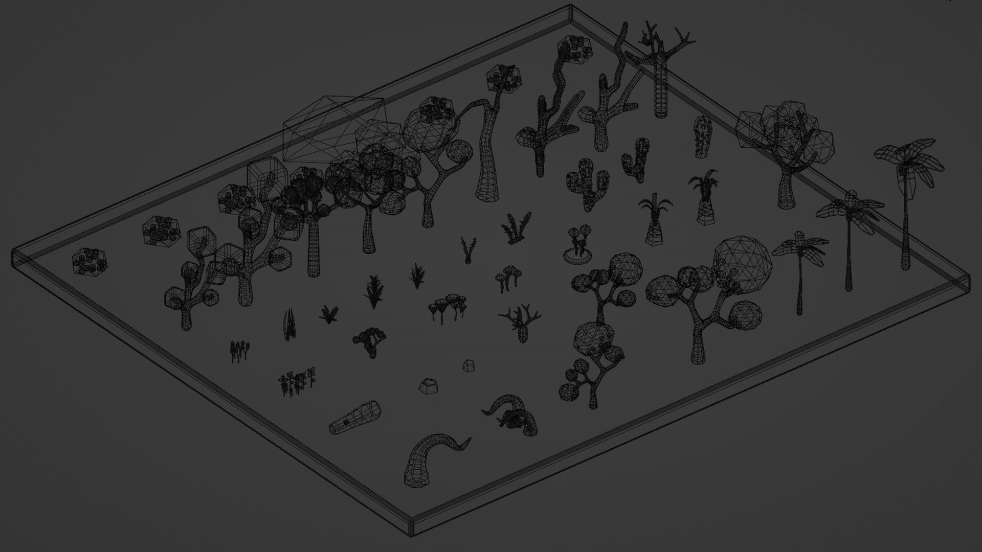 3D Model Forest Pack 3D Low-poly - TurboSquid 1990779