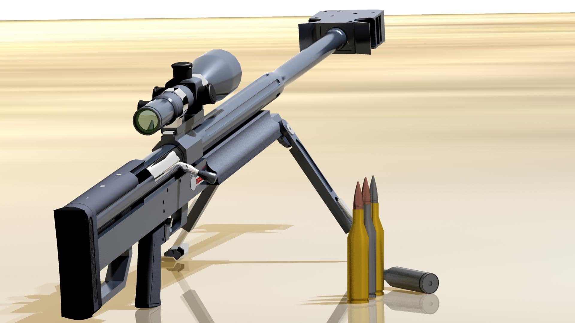 3d model of gun hs-50