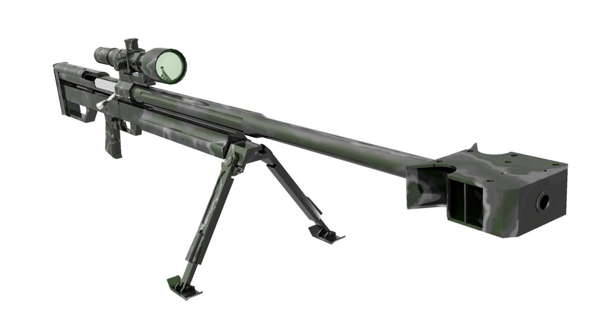 3d model of gun hs-50