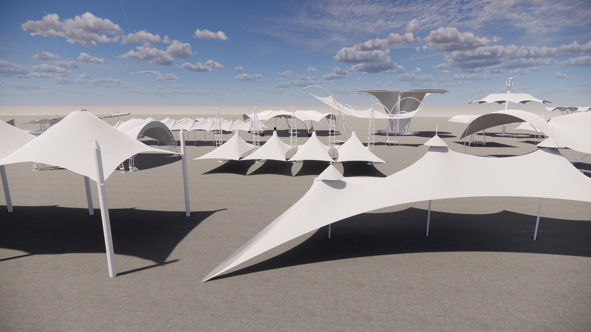 3D Tensile Structures Collection -A17 - TurboSquid 2385741