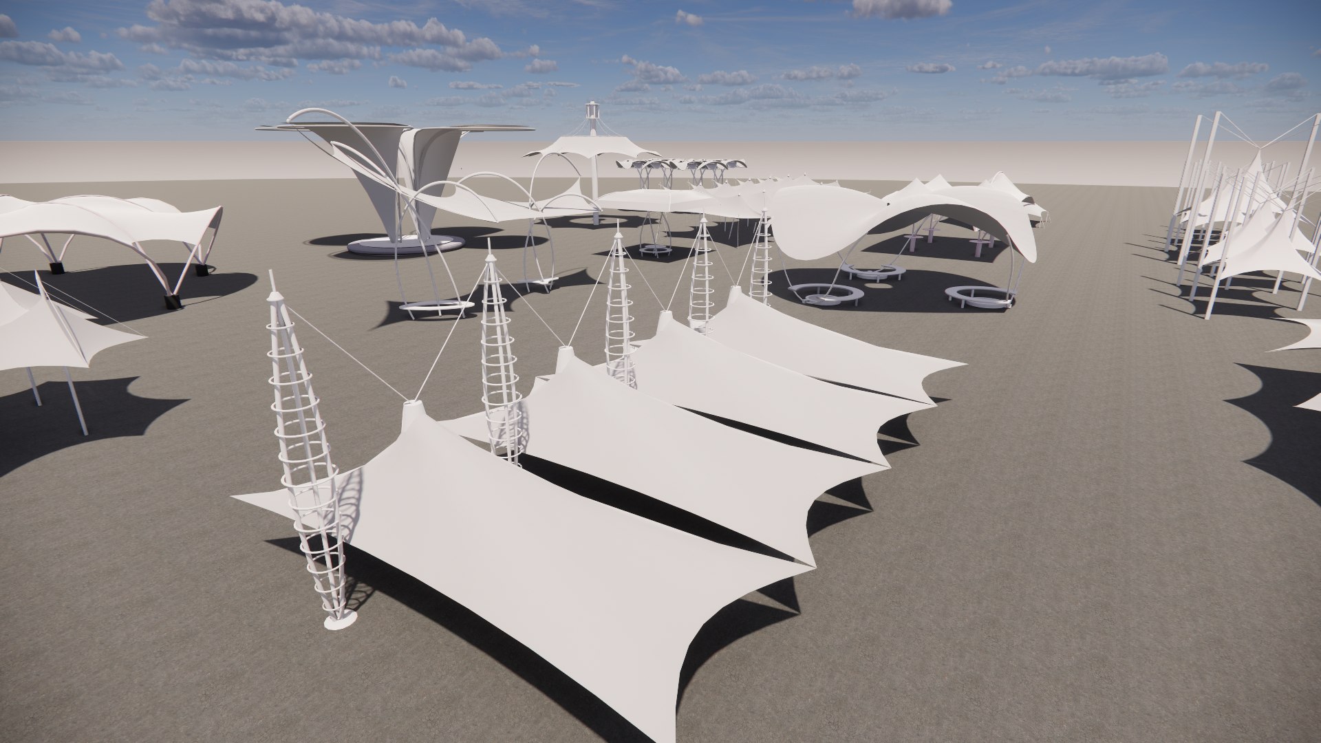 3D Tensile Structures Collection -A17 - TurboSquid 2385741