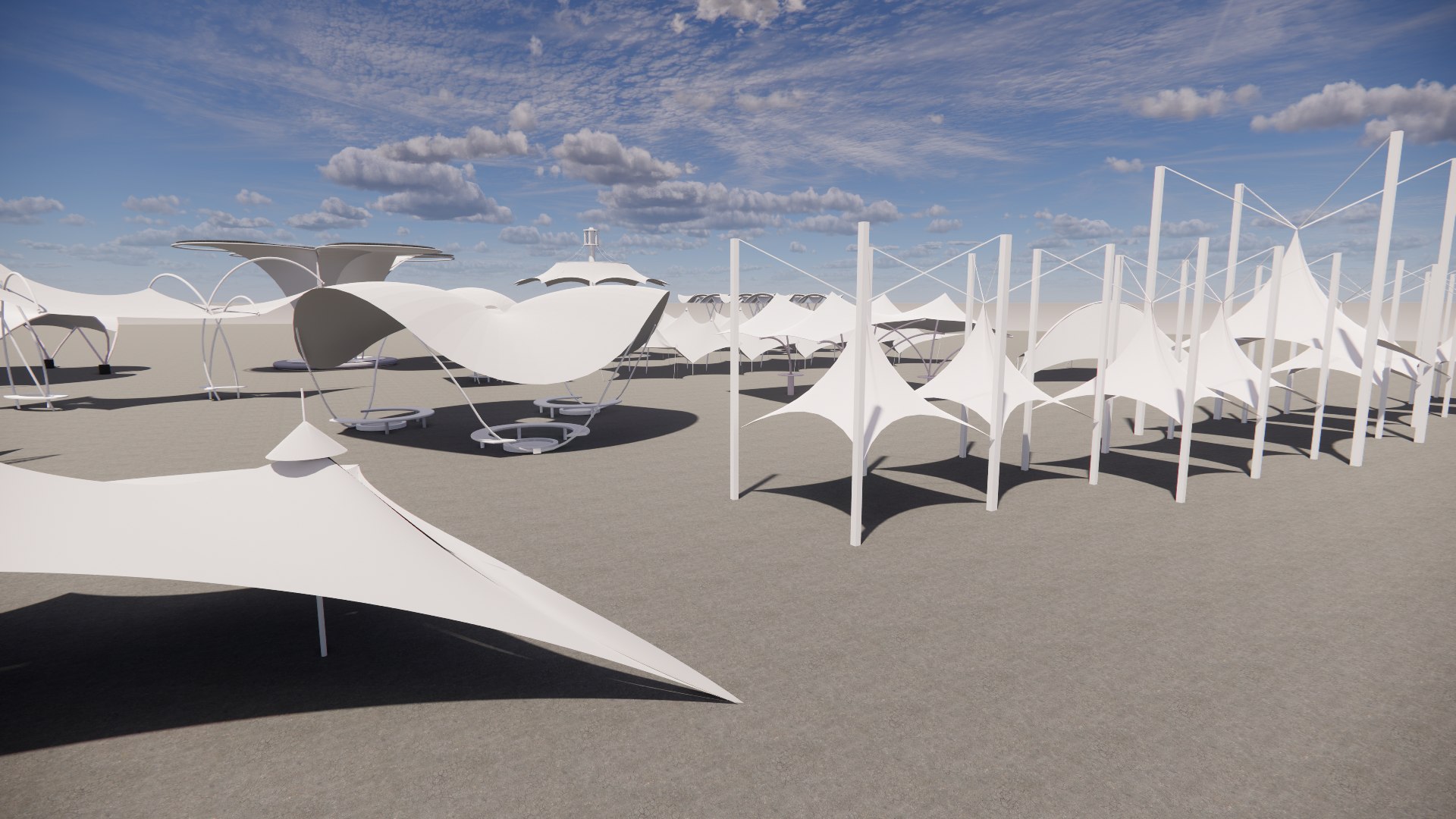 3D Tensile Structures Collection -A17 - TurboSquid 2385741