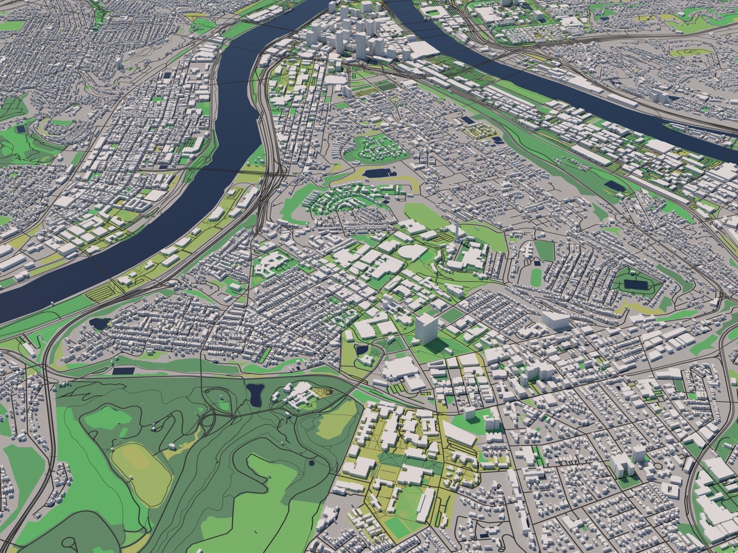 Pittsburgh Maps 3D - TurboSquid 1433836