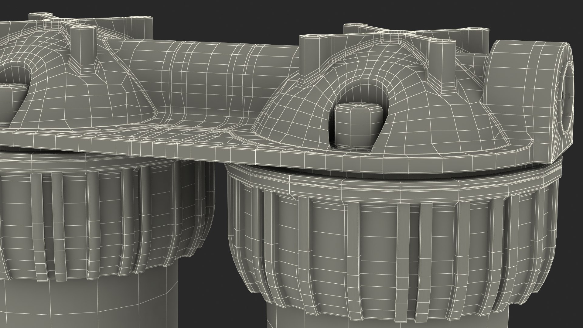 Triple Stage Water Filter Housing Transparent Model - TurboSquid 1735252