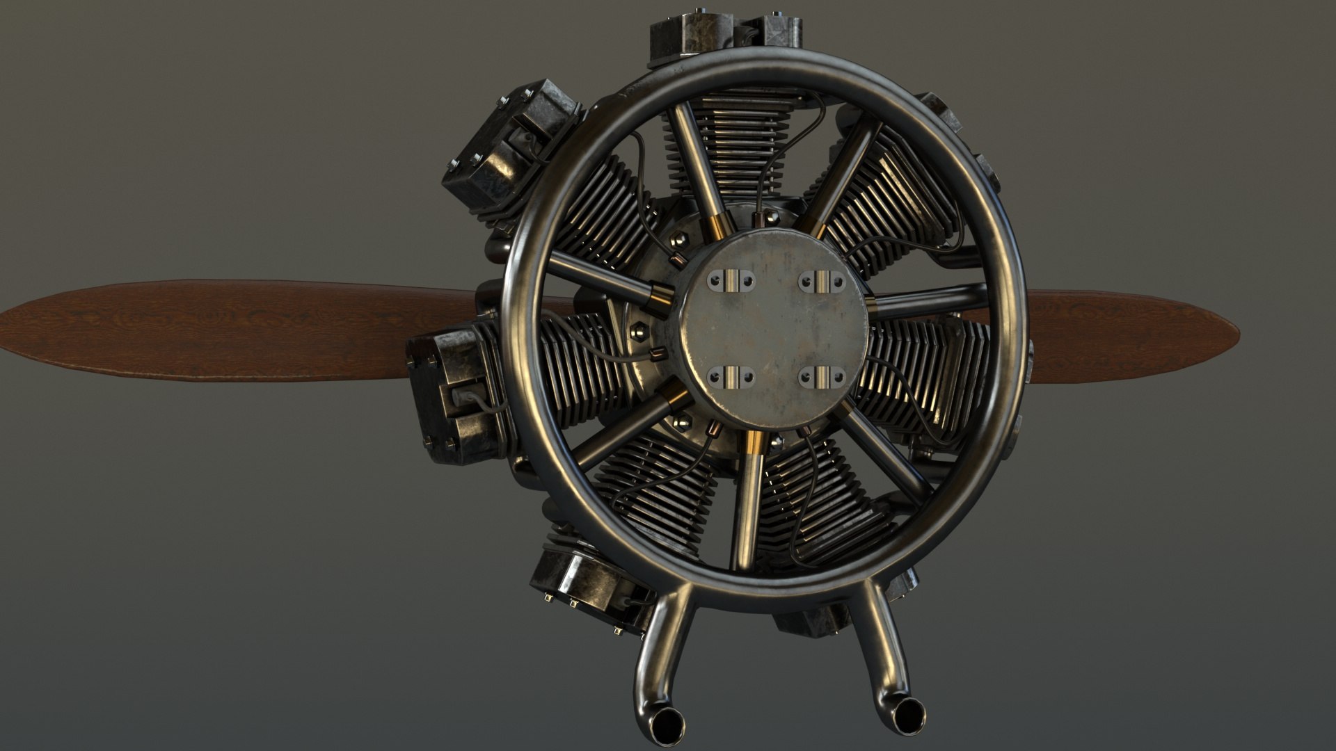 3D Model Radial Engine - TurboSquid 1667913
