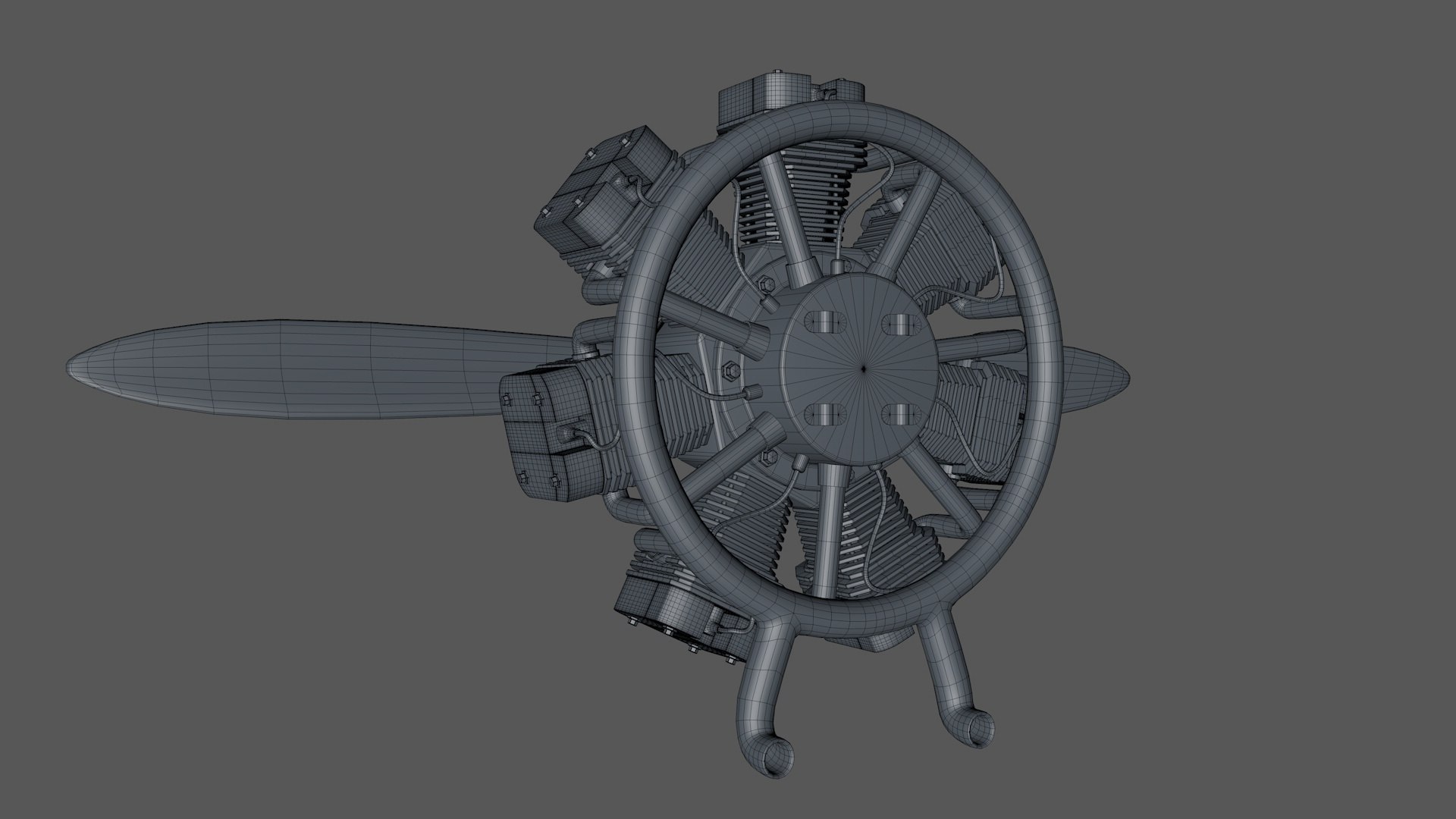 3D Model Radial Engine - TurboSquid 1667913