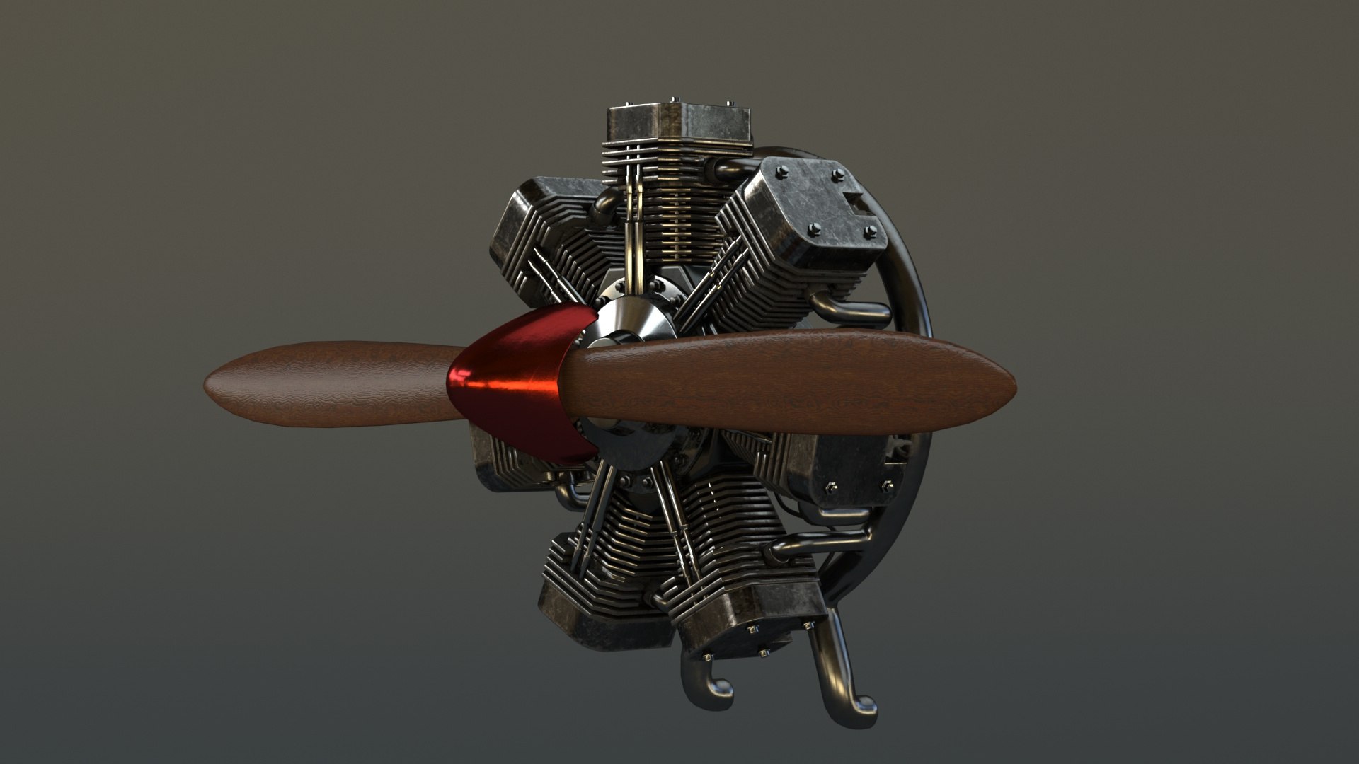 3D Model Radial Engine - TurboSquid 1667913
