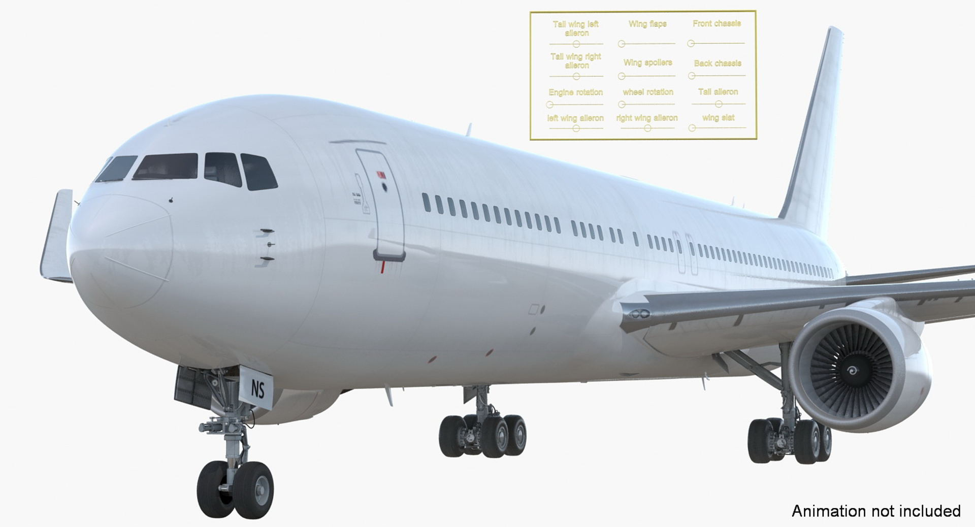 Boeing 767-300er Generic Rigged 3D Model - TurboSquid 1234036