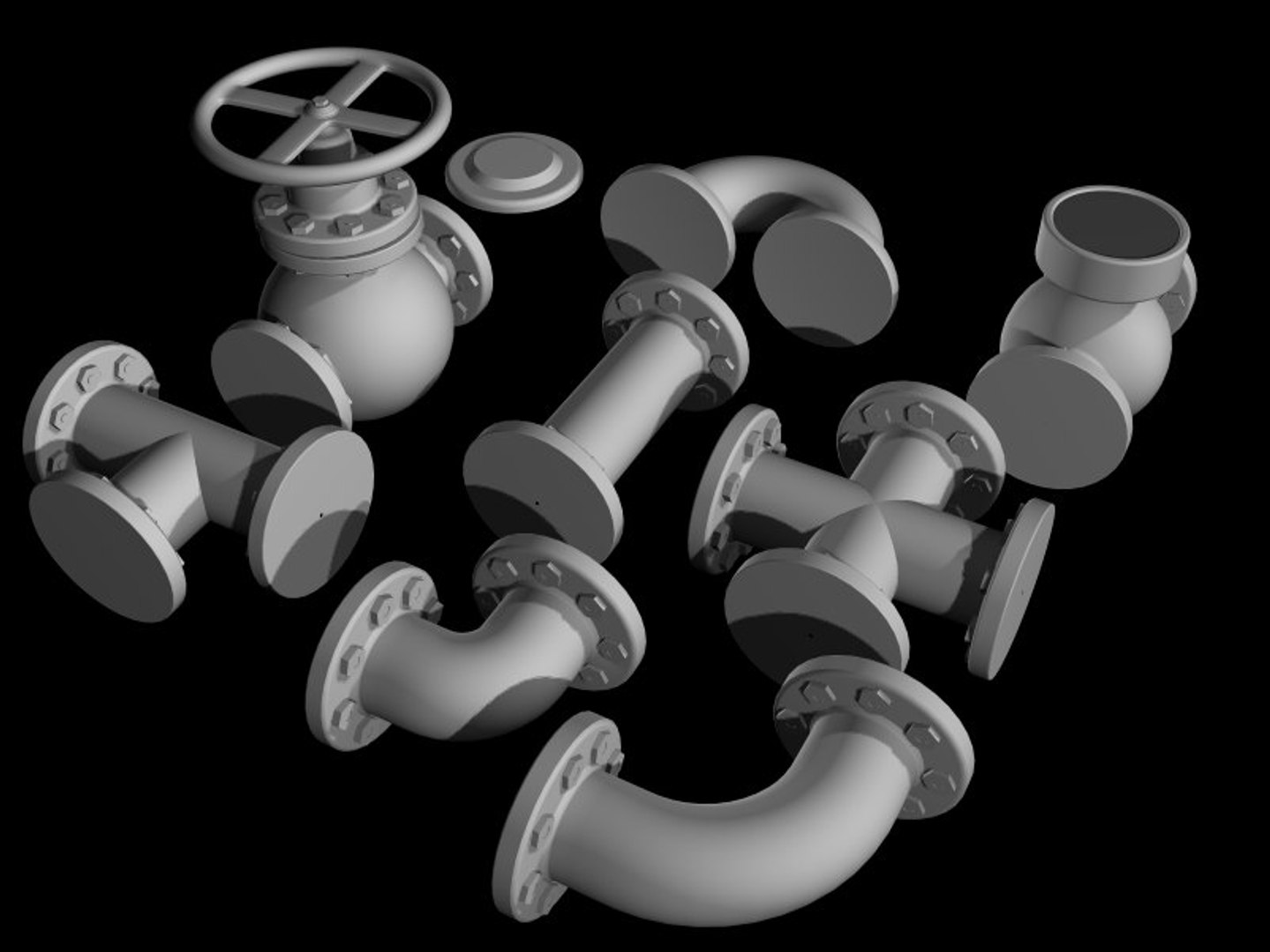 3d Model Pipe Valve