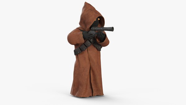 modelo 3d Personaje Jawa de Star Wars con Ion Blaster - TurboSquid 2406974