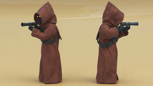modelo 3d Personaje Jawa de Star Wars con Ion Blaster - TurboSquid 2406974