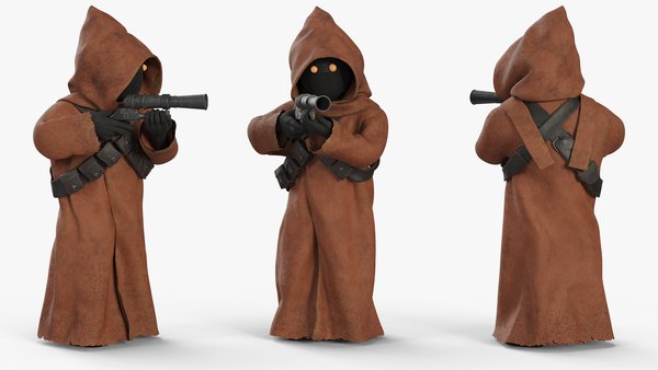 modelo 3d Personaje Jawa de Star Wars con Ion Blaster - TurboSquid 2406974