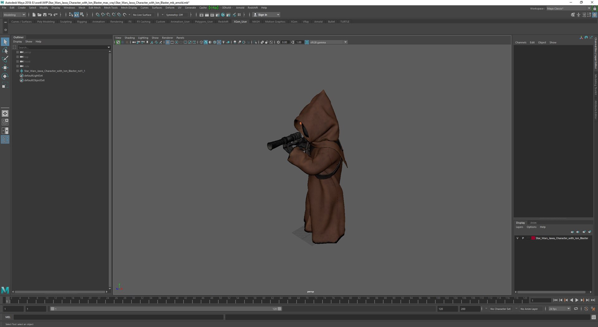 Star Wars Jawa Character With Ion Blaster 3D Model - TurboSquid 2406974