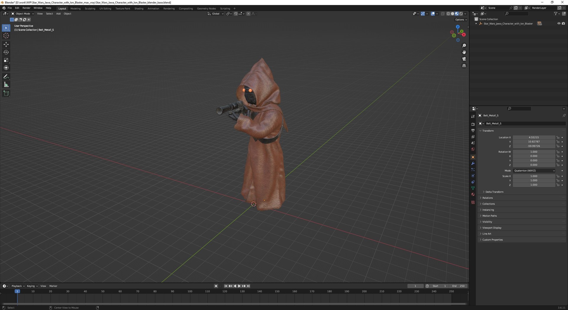Star Wars Jawa Character With Ion Blaster 3D Model - TurboSquid 2406974