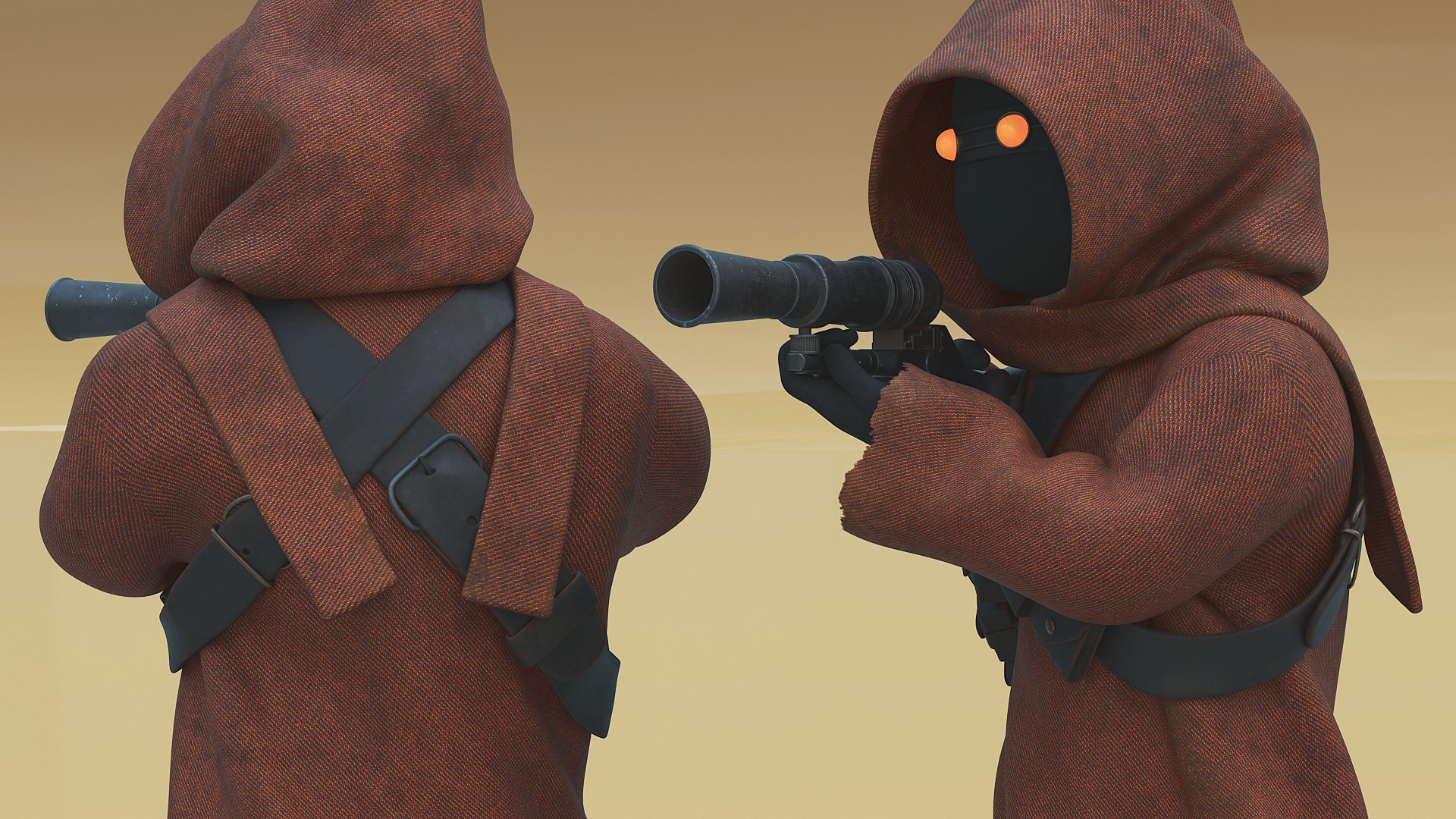 Star Wars Jawa Character With Ion Blaster 3D Model - TurboSquid 2406974