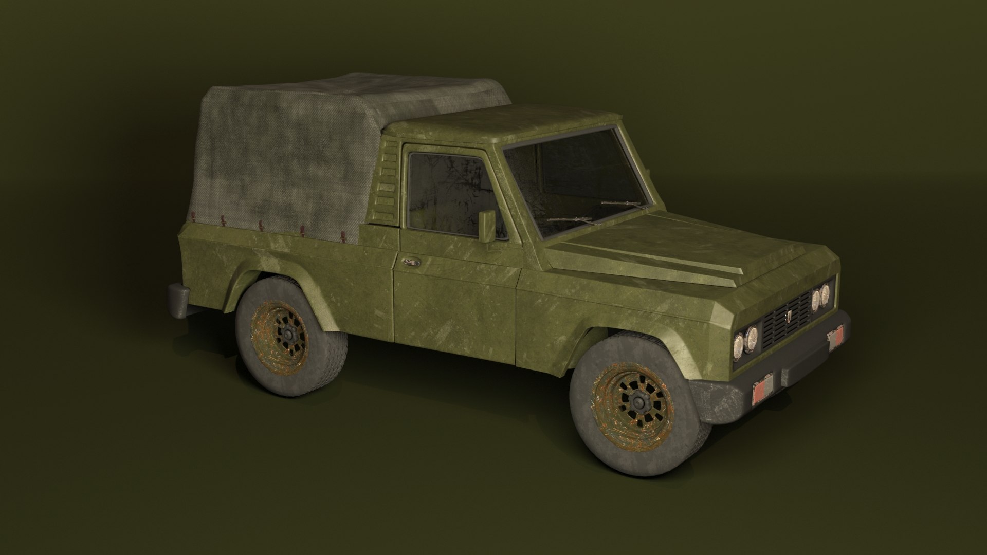 3D ARO 242 Used Car Model - TurboSquid 2008677