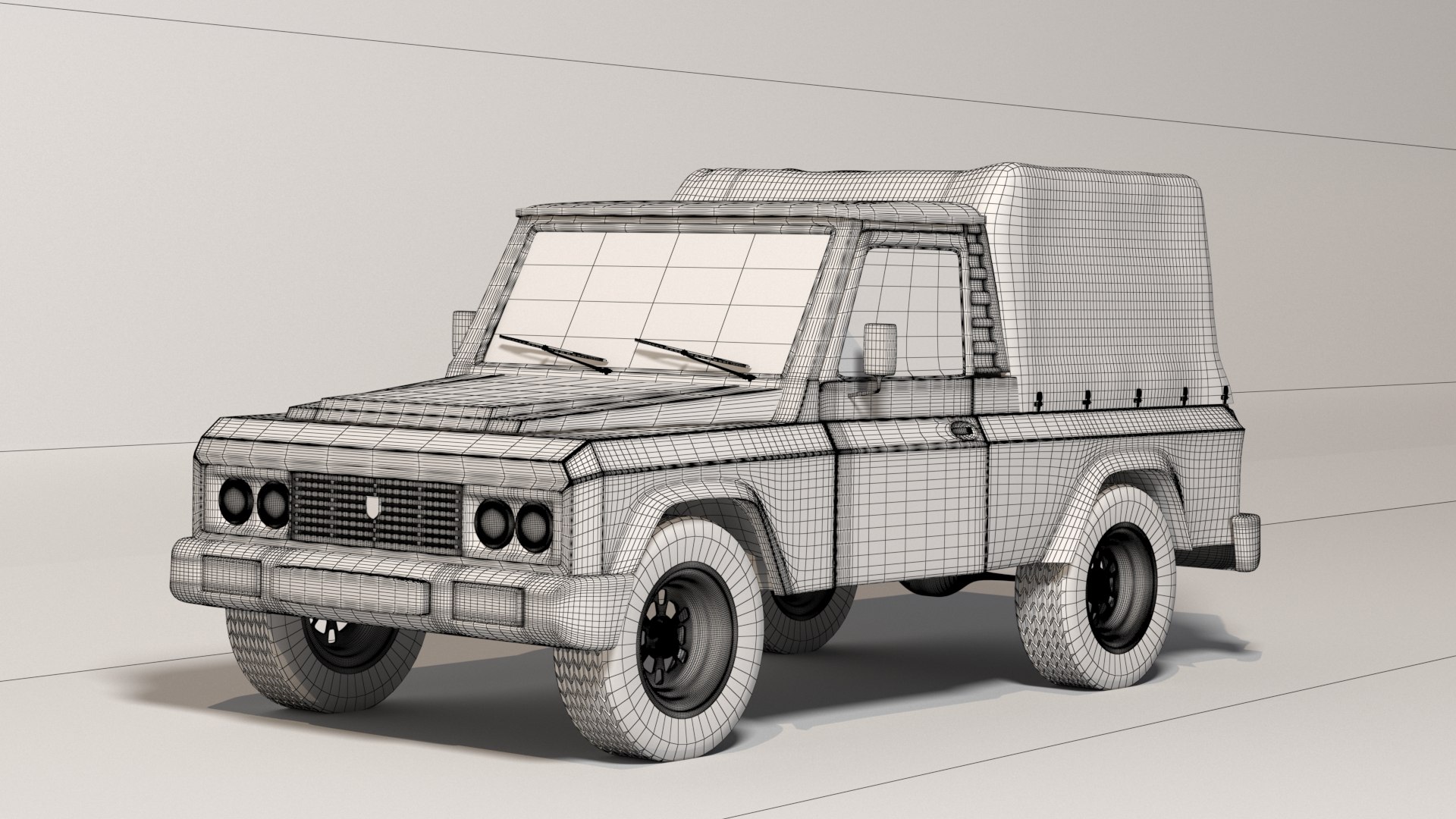 3D ARO 242 Used Car Model - TurboSquid 2008677