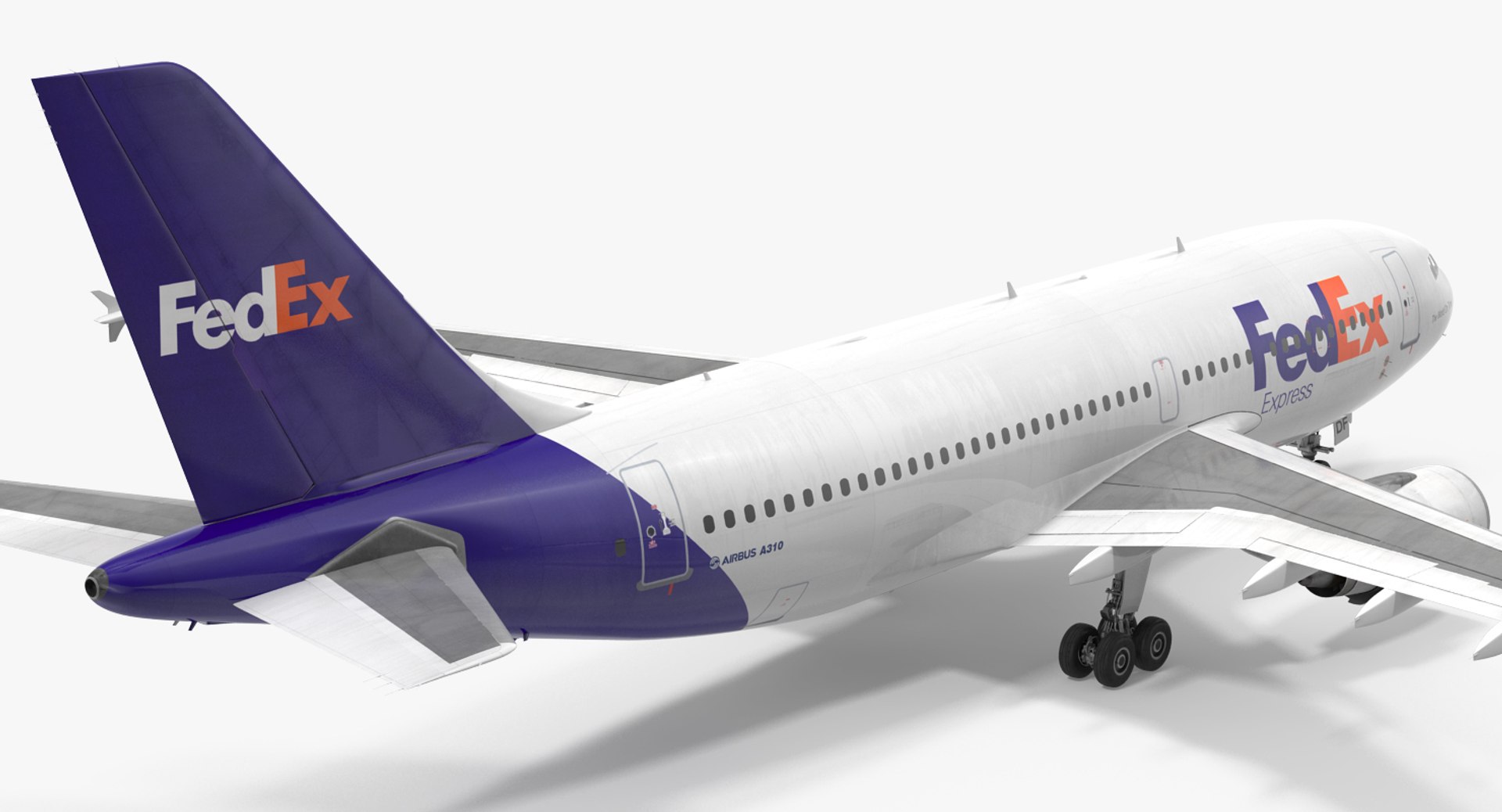 3d model airbus a310-300 fedex