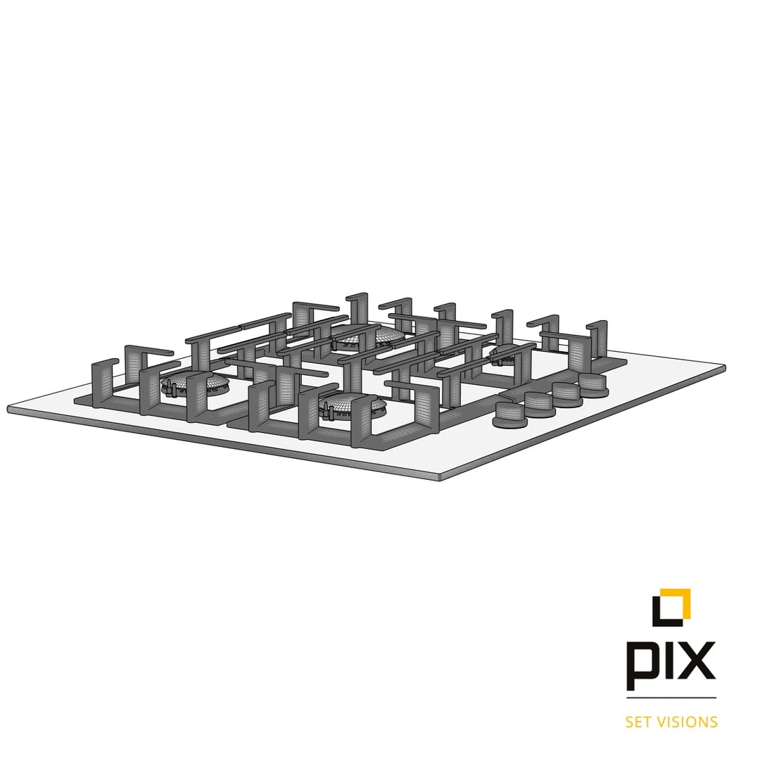 Worktop Gas Hob Neff 3d Model