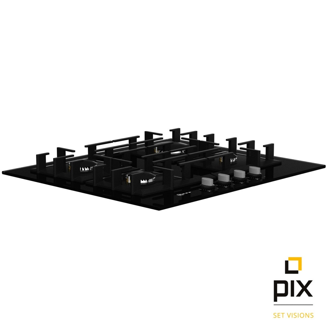 Worktop Gas Hob Neff 3d Model