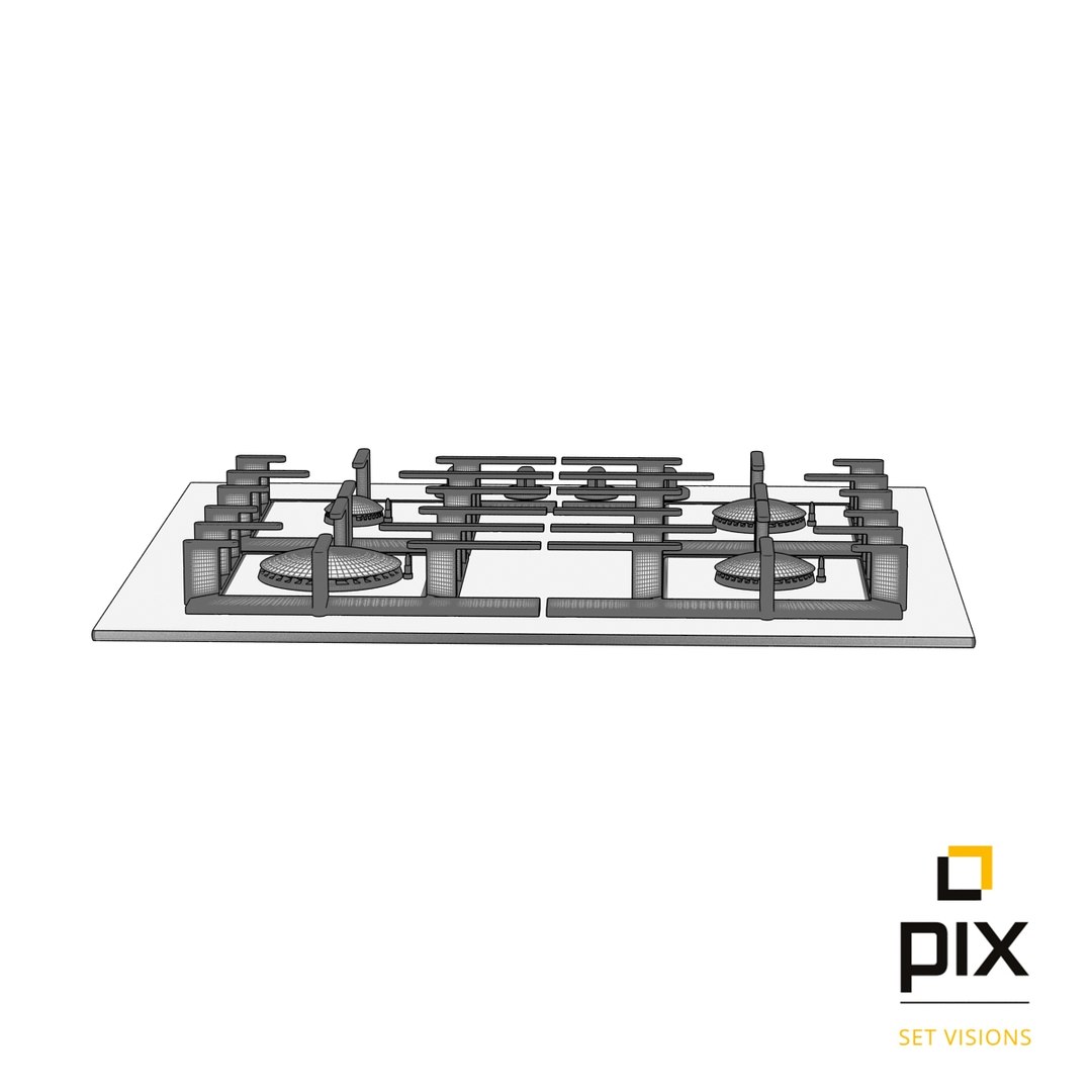 Worktop Gas Hob Neff 3d Model