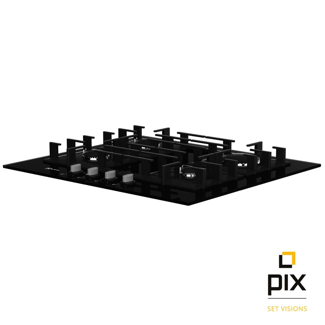 Worktop Gas Hob Neff 3d Model