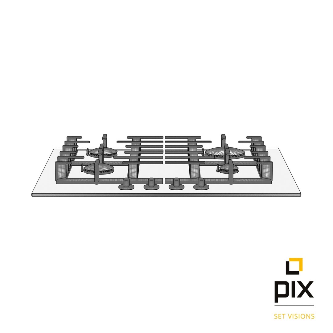 Worktop Gas Hob Neff 3d Model