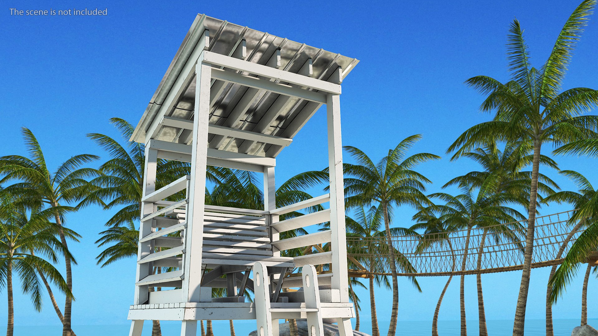 Small Wooden Lifeguard Station White New Model - TurboSquid 2136279