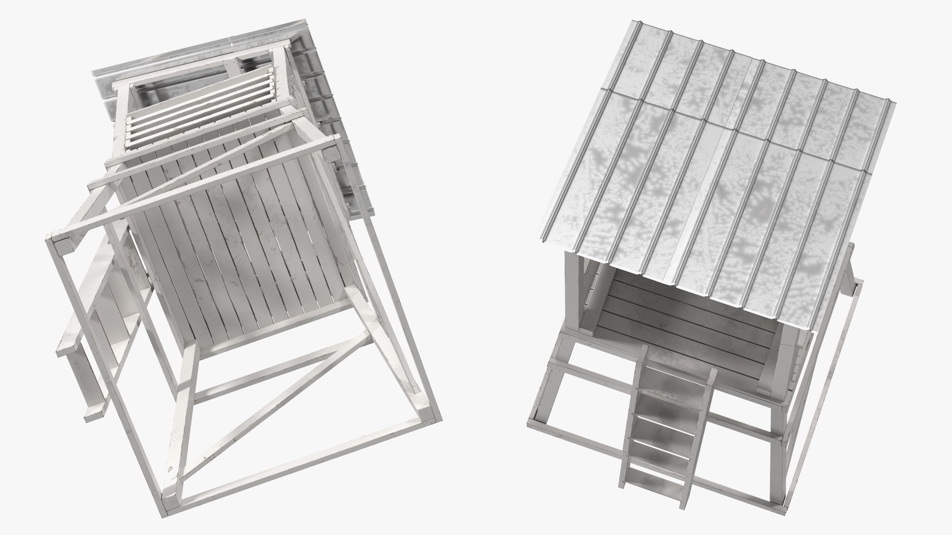 Small Wooden Lifeguard Station White New Model - TurboSquid 2136279