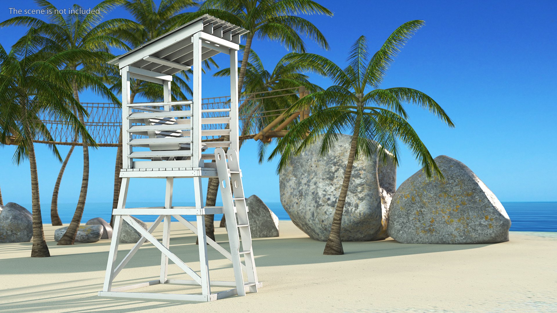 Small Wooden Lifeguard Station White New Model - TurboSquid 2136279