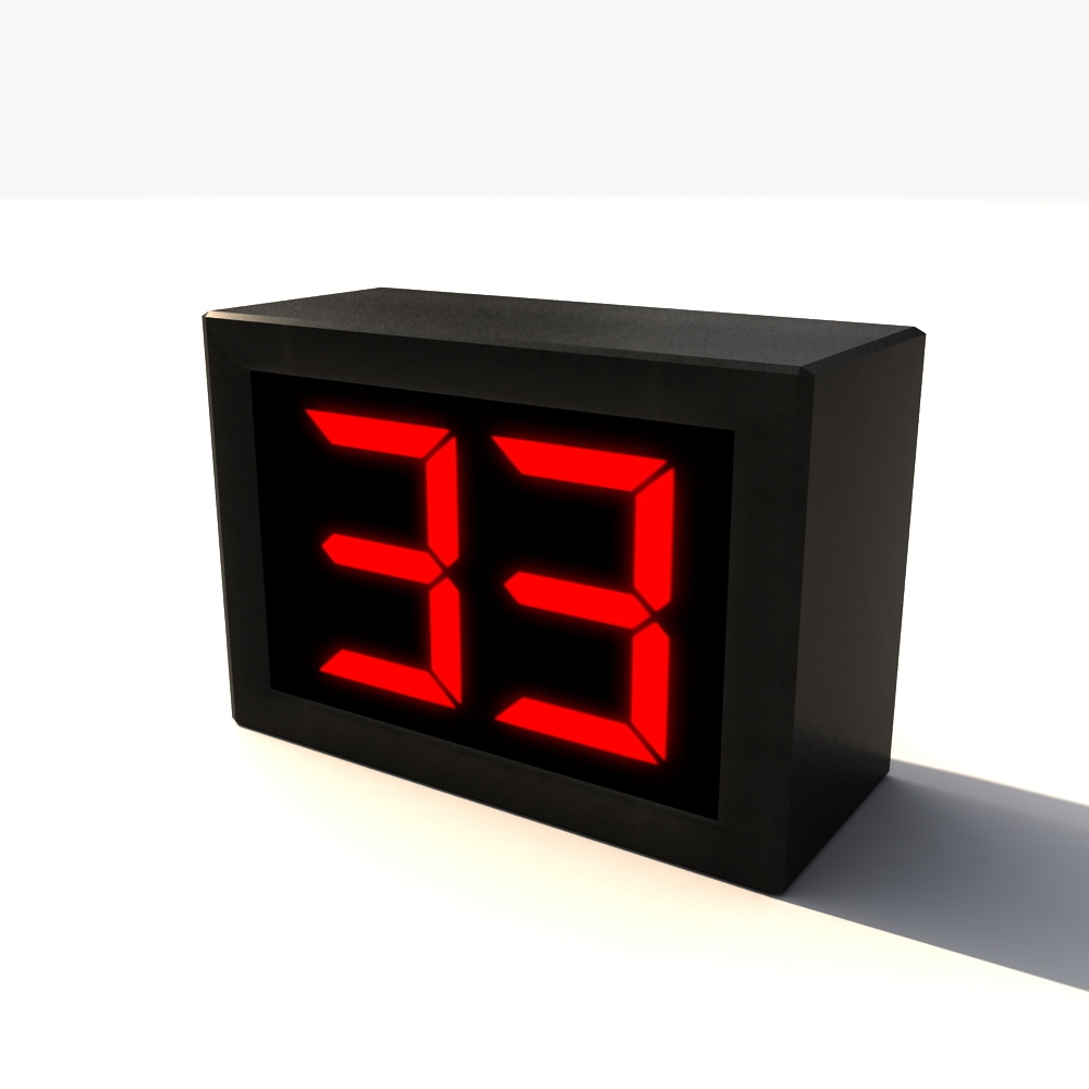 3d countdown timer clock digital