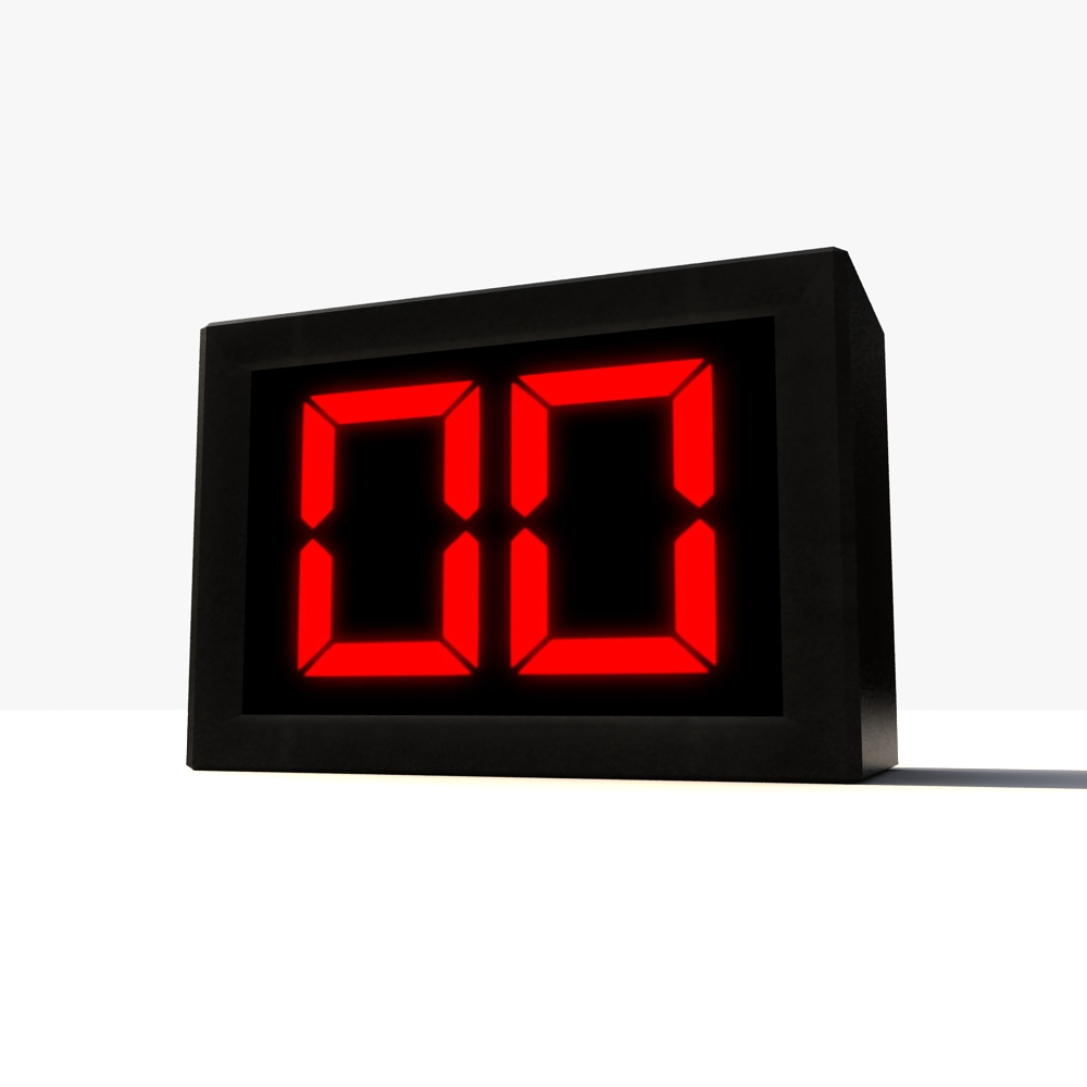 3d countdown timer clock digital