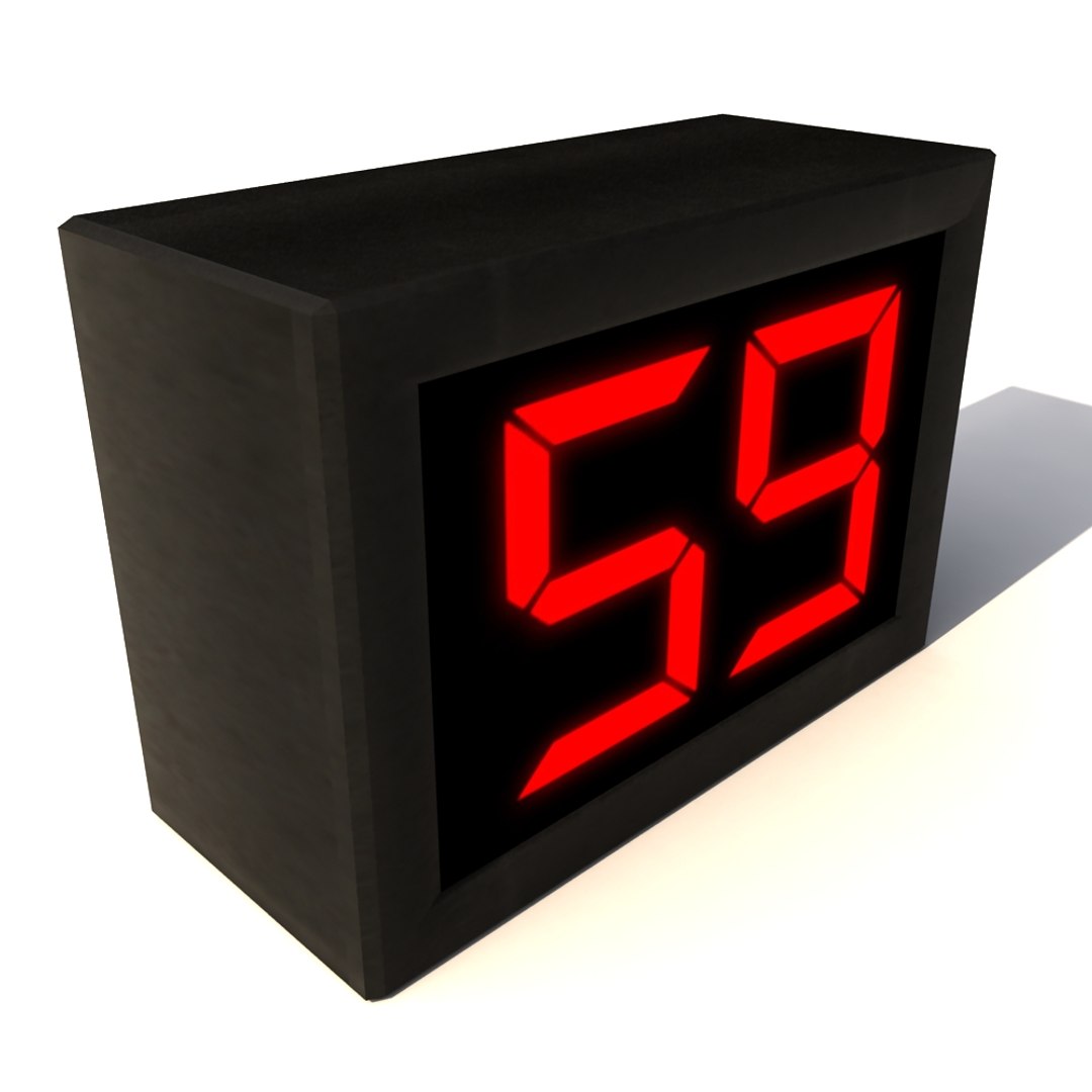 3d Countdown Timer Clock Digital