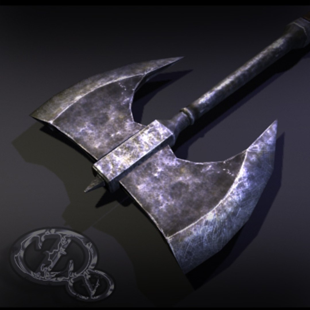 3d battle axe model