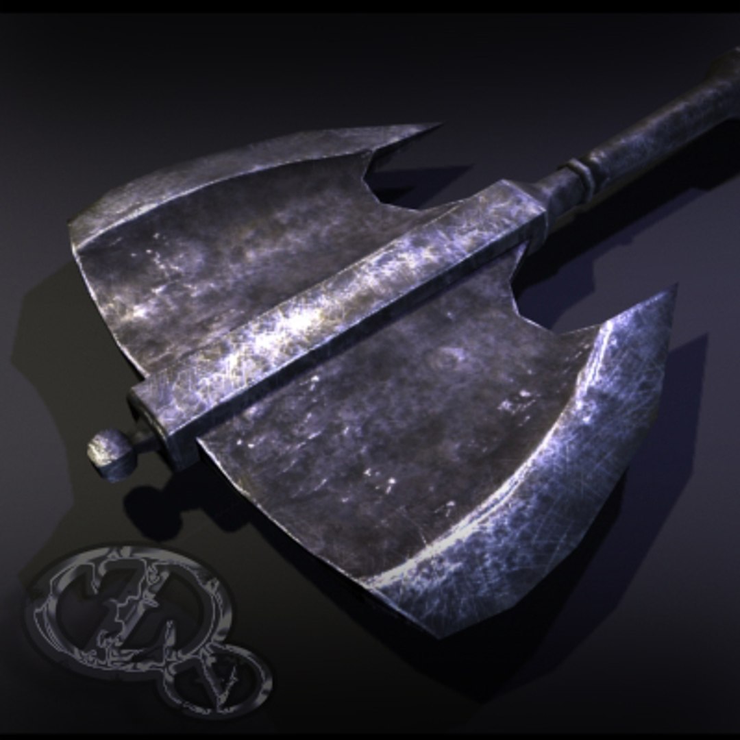 3d battle axe model