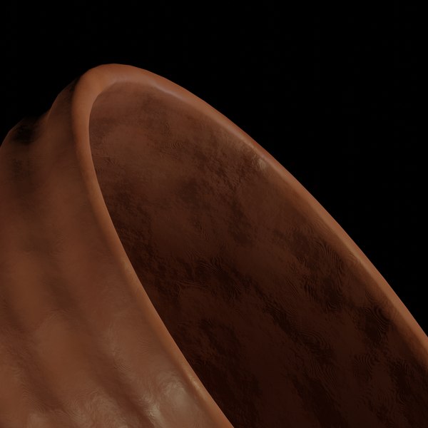 Handmade Ridged Clay Pot 3D model - TurboSquid 2032984