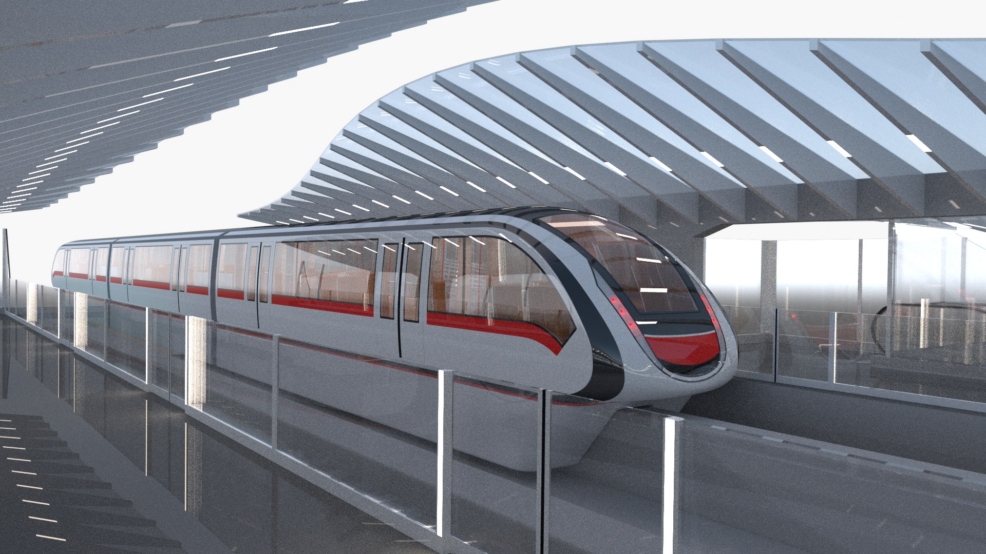 3D Model Railway And Monorail Stations Collection - TurboSquid 2043981