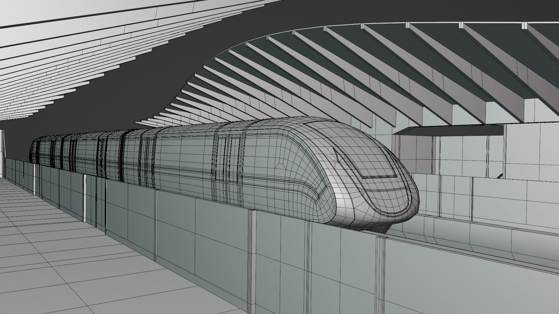 3D Model Railway And Monorail Stations Collection - TurboSquid 2043981