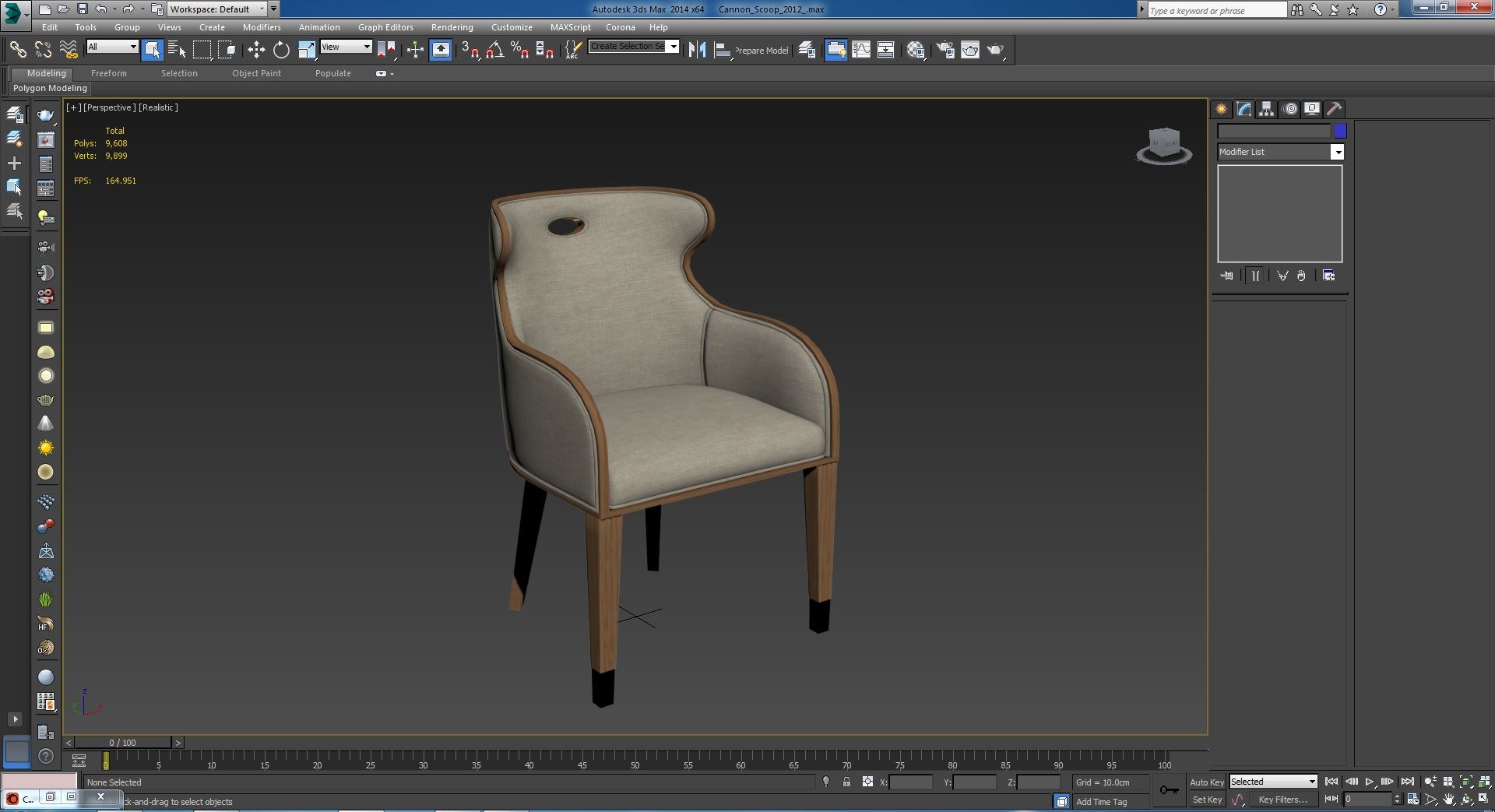 Theodore Cannon Scoop Upholstered 3D - TurboSquid 1468242