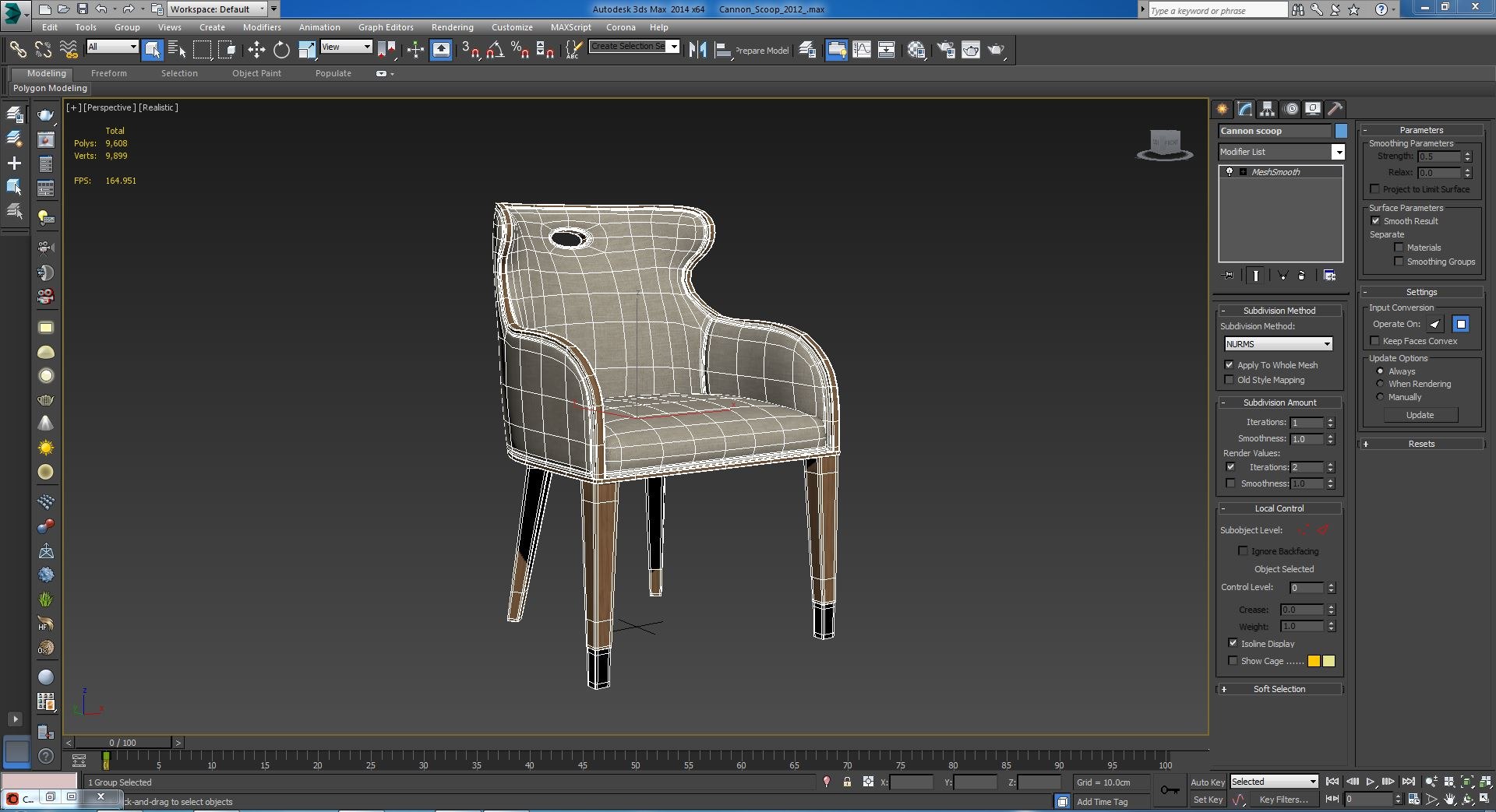 Theodore Cannon Scoop Upholstered 3D - TurboSquid 1468242