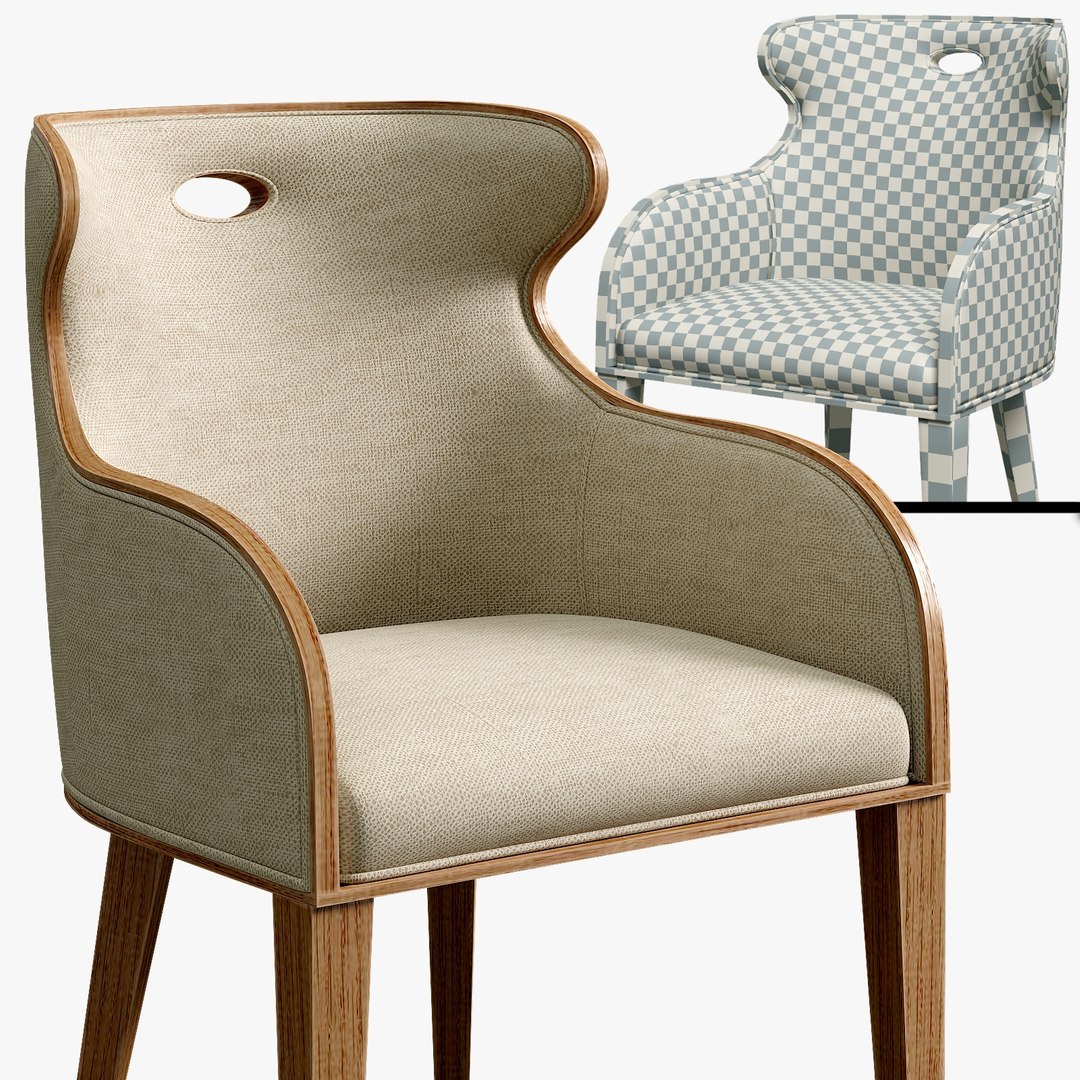 Theodore Cannon Scoop Upholstered 3D - TurboSquid 1468242