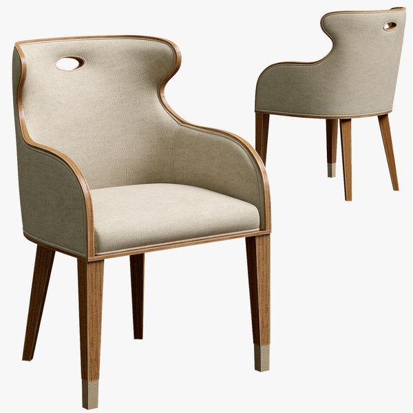 Theodore cannon scoop upholstered 3D - TurboSquid 1468242