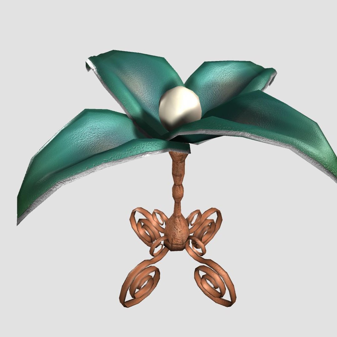 3d model victorian flower table lamp