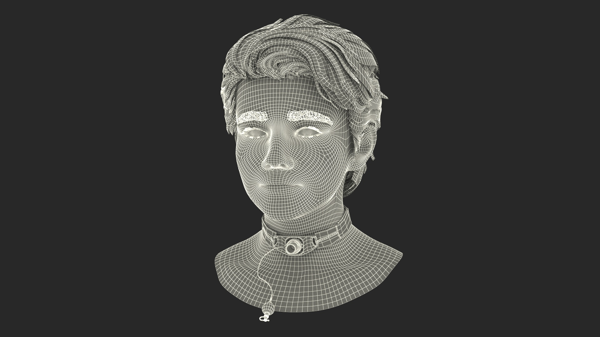 3D Tracheostomy Tube With Neckband Installed On Patient Model ...