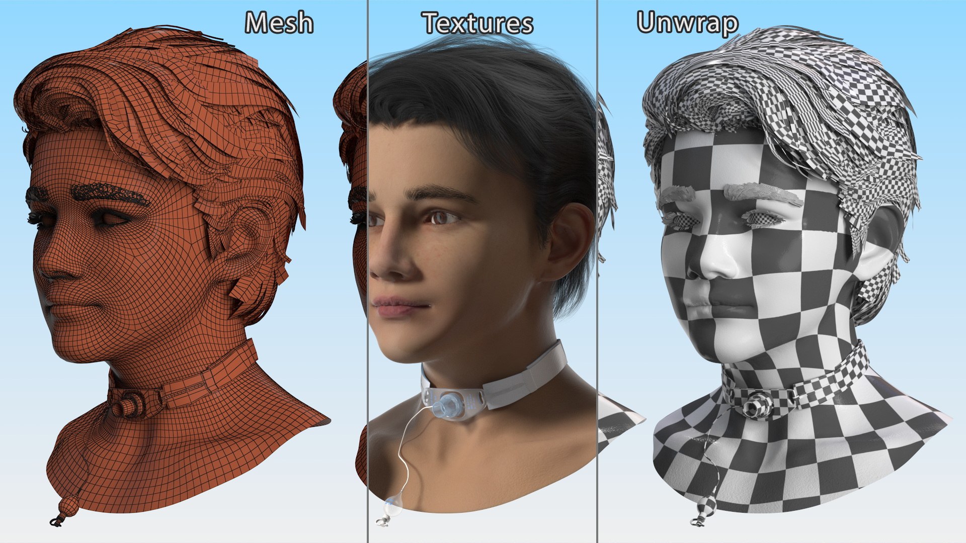 3D Tracheostomy Tube With Neckband Installed On Patient Model ...