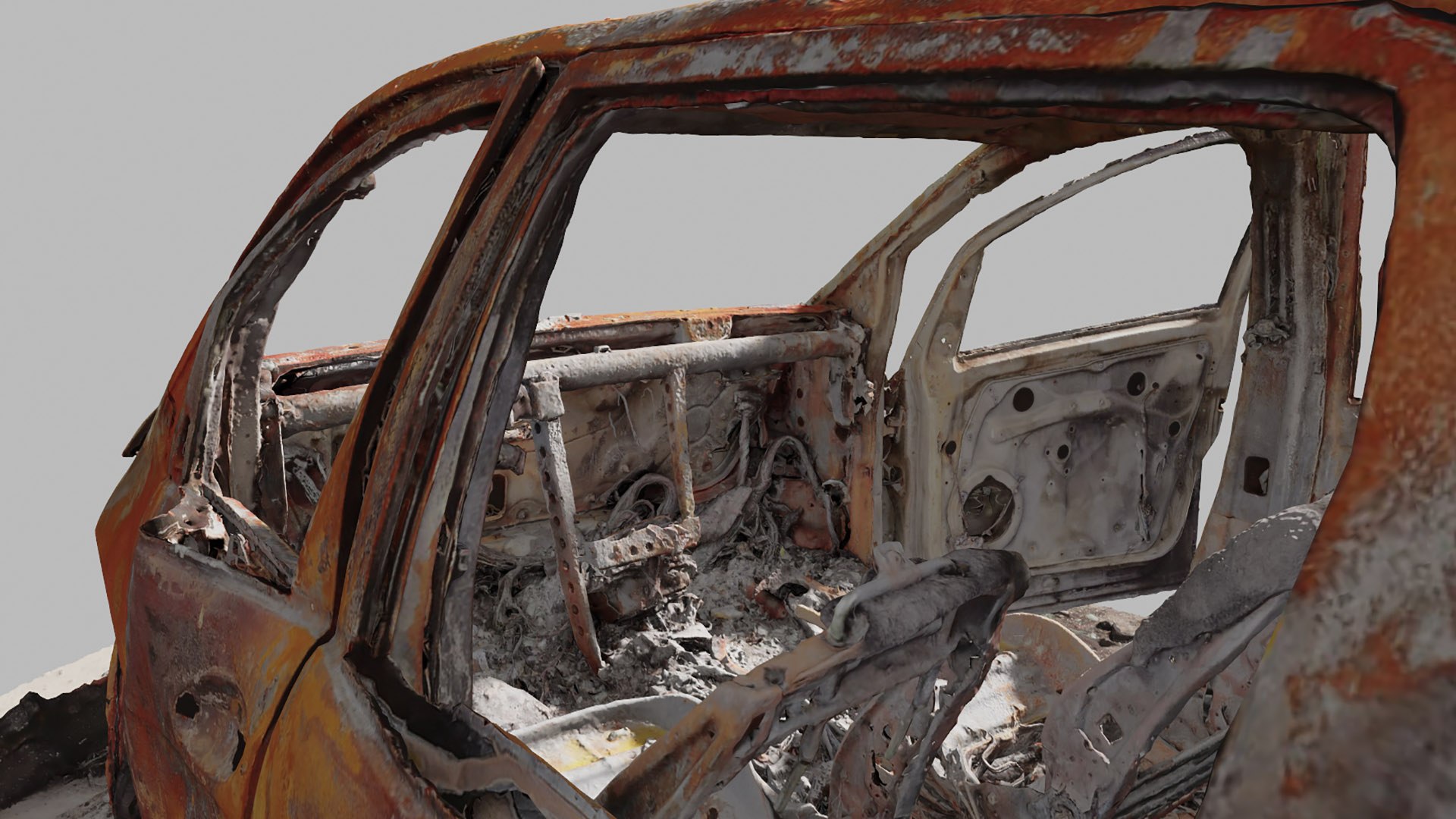 3D Burned Destroyed Car Scanned PBR Model - TurboSquid 1846280