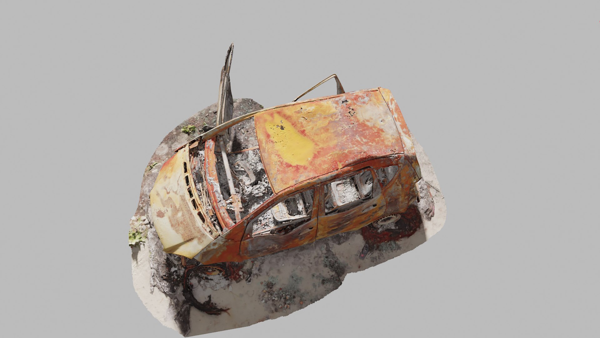 3D Burned Destroyed Car Scanned PBR Model - TurboSquid 1846280