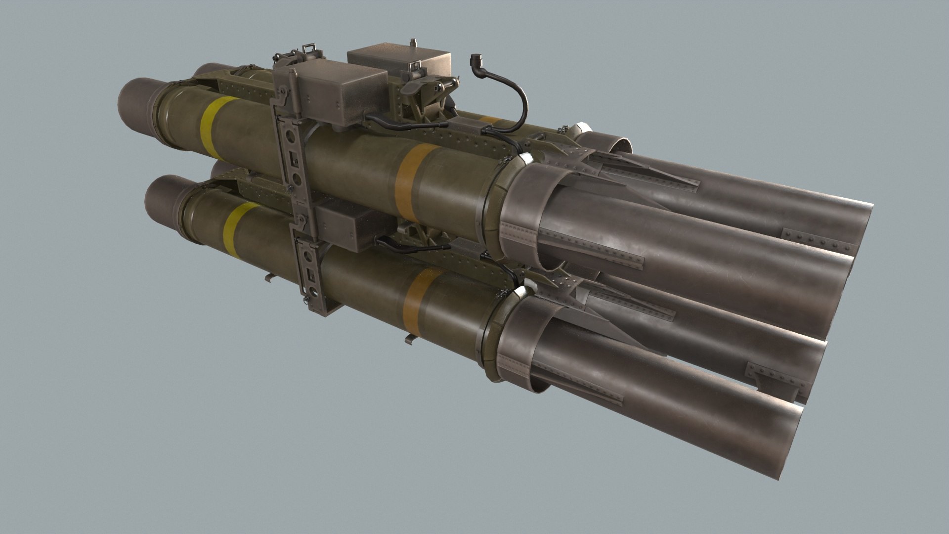 3D Missile Launcher BGM-71D TOW-2 X4 - TurboSquid 2100281