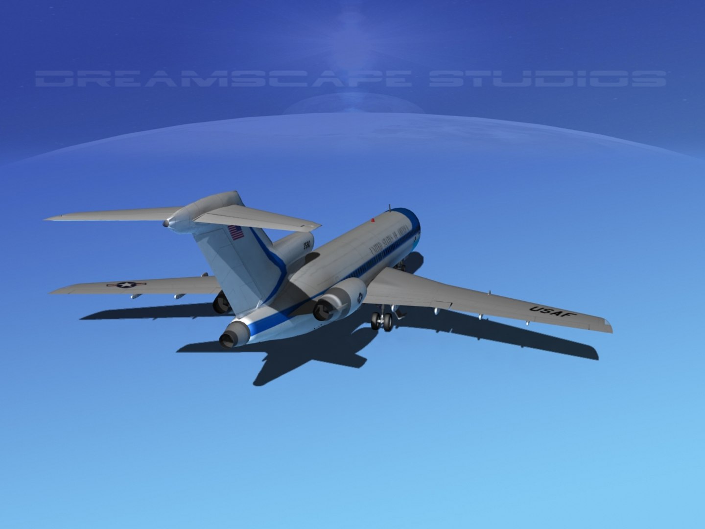 Turbines C-22b Boeing 727-200 3d Max