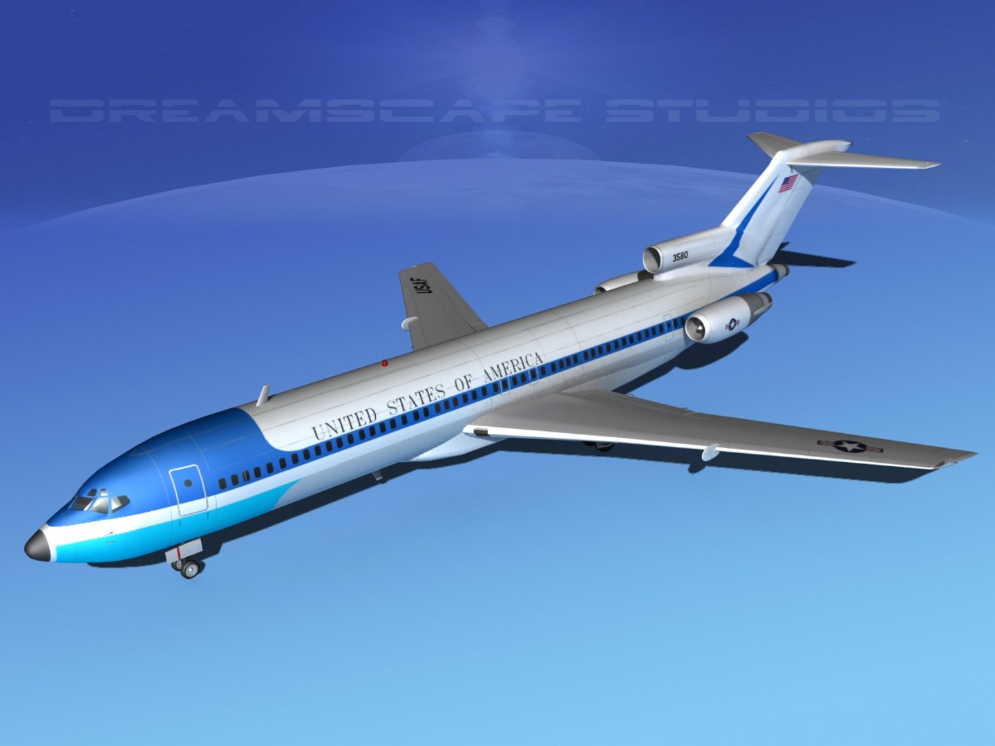 Turbines C-22b Boeing 727-200 3d Max